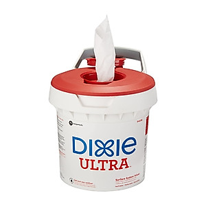 Dixie Ultra Surface System Wiper Bucket for Food Service, 54026, 2 Buckets With Lids Per Case