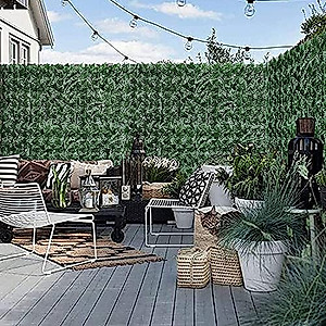 Expandable Faux Privacy Fence Artificial Ivy Fence Artificial Hedges Panels Roll | Trellis with Artificial Leaves Garden Privacy Screens Decorative Fences for Garden Balcony Outdoor (Size : 1×2m)