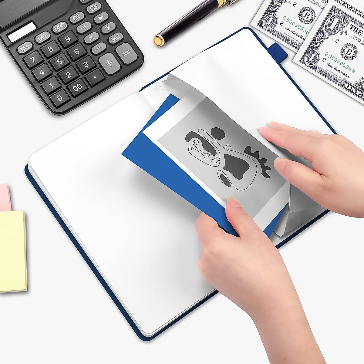 JUBTIC A5 Check Registers for Personal Checkbook, Ledger Transaction Registers Log Book for Small Business. Track Payments, Finances, Deposits, Debit Card and Bank Account - Blue