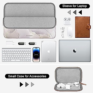 ARVOK 15 15.6 16 inch Laptop Sleeve for MacBook Pro 15 inch/MacBook Pro 16 inch Water-Resistant Laptop Case Notebook Computer/Tablet Pouch Cover for HP/Dell/Lenovo/Asus/Acer/Samsung with Extra Bag