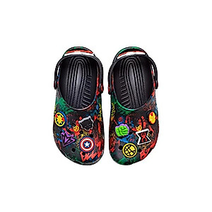 Crocs Kids' Superhero Clog , Marvel/Black, 5 Big Kid