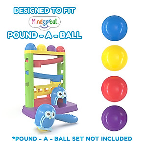 MindSprout Replacement Balls for Pound a Ball Toy, 4, It's Designed to Fit only Pound a Ball Set