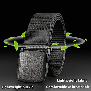 Ginwee 8 Pack Nylon Military Tactical Plastic Buckle Belt Webbing Canvas Outdoor Web Belt