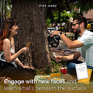 {THE AND} Strangers Edition - Conversation Starter Card Game - Fun Getting to Know You Game - Ice Breakers to Reduce The Space Between You and a Stranger - Questions to Make a Friend by The Skin Deep