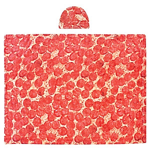 Hudson Baby Unisex Baby Plush Food Burrito or Pizza Blanket and Cap, Pepperoni Pizza, One Size