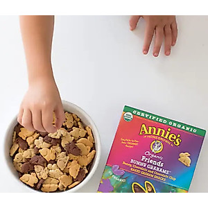 Annie's Organic Friends Bunny Grahams, 1.25 oz (Pack of 10) with By The Cup Stickers