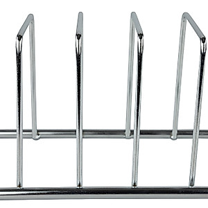 Spectrum Diversified Euro Kitchen Lid Organizer for Plates Cutting Boards, Bakeware, Cooling Racks, Pots & Pans, Serving Trays, and Reusable Containers, Chrome