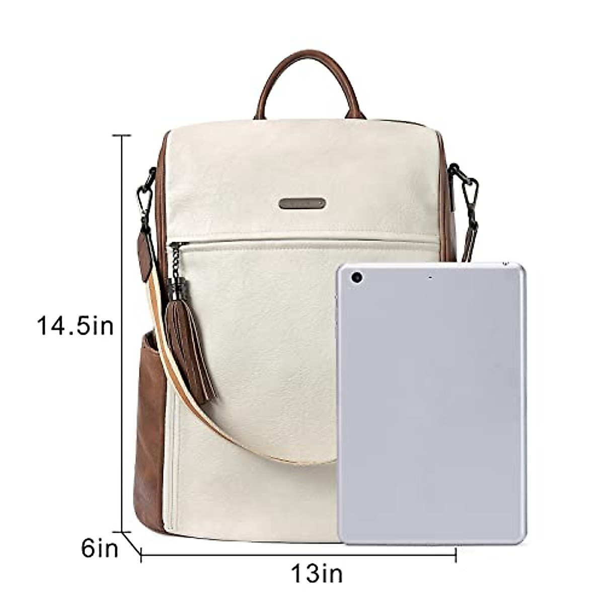 CLUCI Backpack Purse for Women Bookbag Purses Leather Large Travel Convertible Ladies Casual Daypack Shoulder Bag