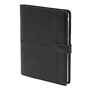 Office Depot® Brand Padfolio With Magnetic Closure And Calculator, 11 1/10"H x 10 1/2"W x 1 3/10"D, Black