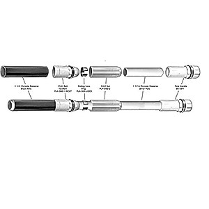 JED Pool Tools 50-560-16 Professional Deluxe Anodized Telescopic Pole, 16-Feet,Black and Silver