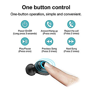 Alpha Digital Wireless Ear-Buds, Bluetooth 5.0, Easier Pairing, Longer Distance, Best Sound Quality, Sweat-Proof Design, 20 Hours Play time, Storage case for Charging, Black (Q32)