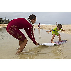 O'Neill Toddler O'Zone UPF 50+ Short Sleeve Spring Suit, Blue/Grey/Red, 1