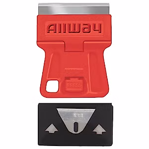 ALLWAY GSM5 Mini Glass Scraper with 5 Extra Steel Razor Blades