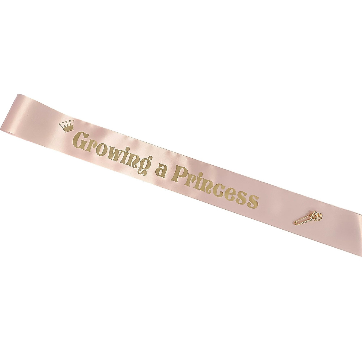 Growing a Princess Baby Shower Sash for Mom Mommy to Be to wear at Sprinkle It's a Girl comes with a Rhinestone Pin