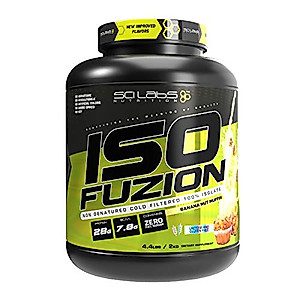 Iso Fuzion 100% Whey Isolate by Scilabs Nutrition | 28g Non Denatured Protein Powder, Banana Nut Muffin Flavor, 4.4lb