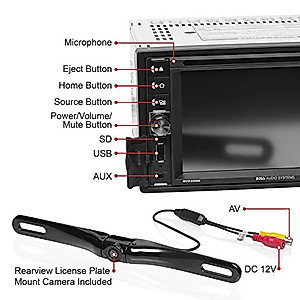 BOSS Audio Systems BVB9358RC Car Stereo System - 6.2 Inch Double Din, Touchscreen, Bluetooth Audio and Calling Head Unit, Aux In, USB, SD, CD Player, AM/FM Radio Receiver, Backup Camera