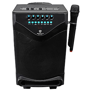 Rockville ROCKnGo 8" Rechargeable PA Speaker w/Bluetooth+Headset+Wireless Mic