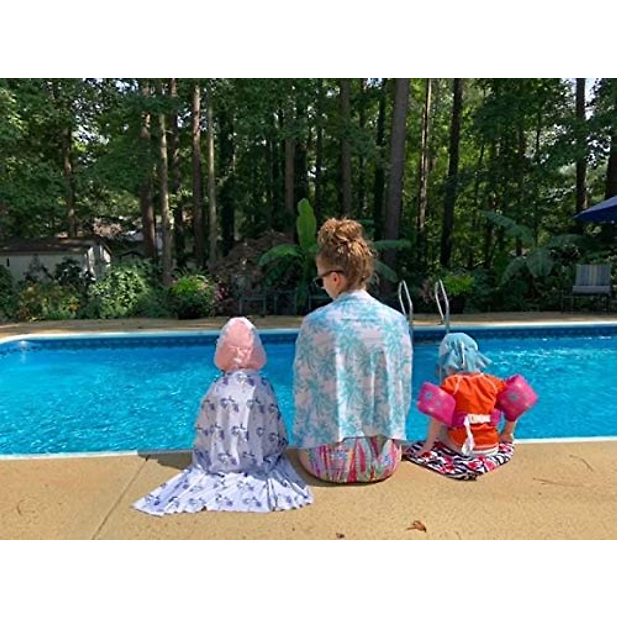Luv Bug UPF Pool/Beach Towel, Sunscreen Towel, UV Protection, UPF 50+, Sand Free, Absorbent, & Quick Drying for Swimming, Beaches, Camping, & Travel (28.5" x 58.5", Grey)