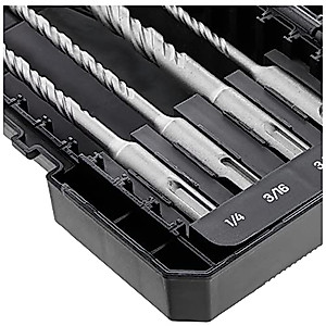 Amazon Brand - Denali Masonry SDS-Plus Drill & Chisel Bit Set, 6-Piece