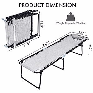 Tangkula Foldable Beach Lounge Chair for Outside, Sunbathing Chair with Removable Headrest, 4-Position Adjustable Backrest, Portable Tanning Chaise Lounger for Yard, Patio, Beach, Camping (1, Grey)