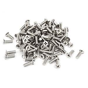 uxcell a15121600ux0607 M3x10mm Countersunk Flat Head Phillips Screw Bolts (Pack of 100)
