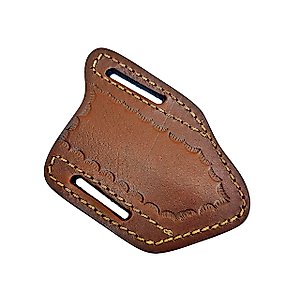 5" Long Handmade Leather Sheath for Folding Knife Pocket Knife Leather Sheath for 5"—6" Pocket Knife