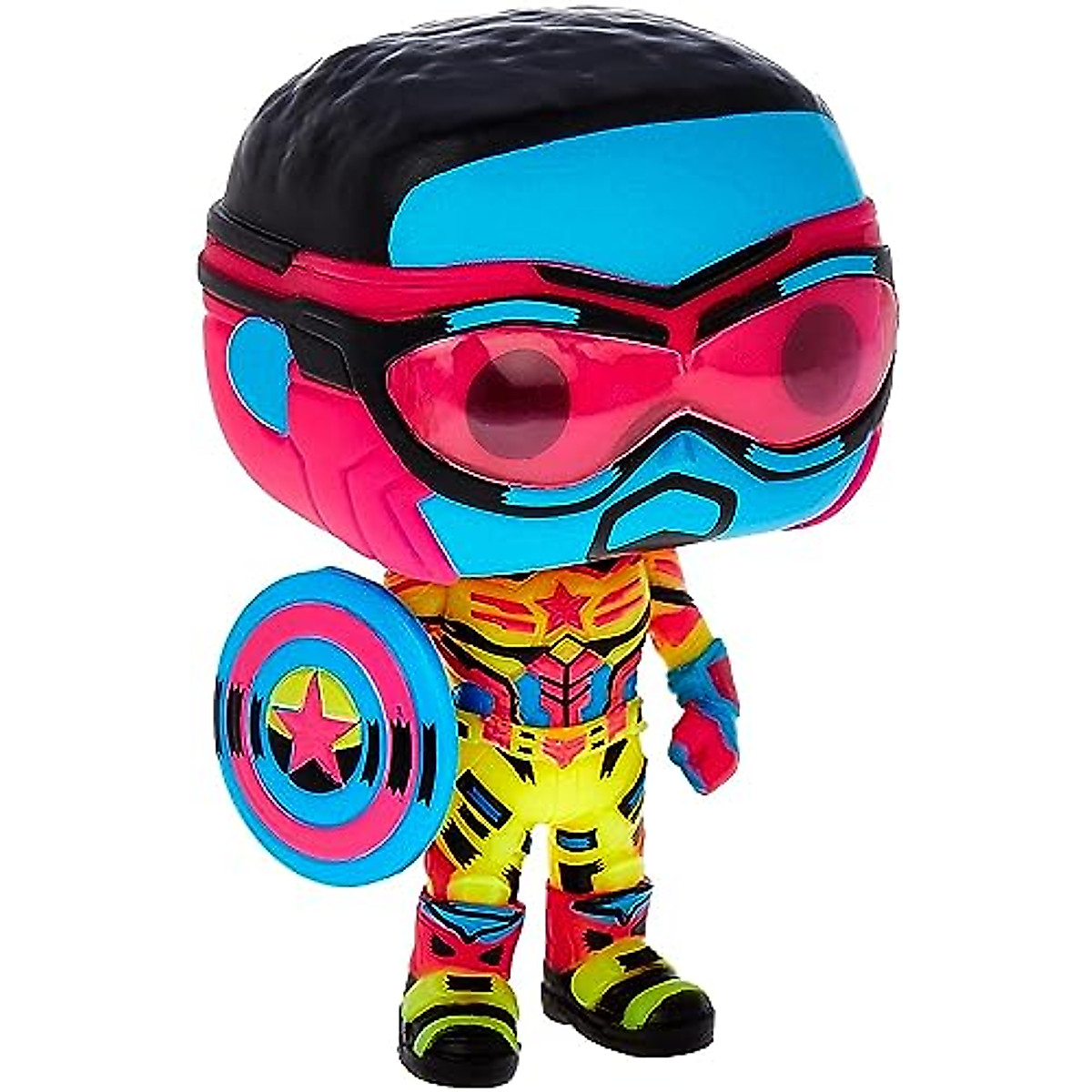 Funko Pop! Marvel: The Falcon and The Winter Soldier - Captain America Blacklight Exclusive Vinyl Figure #987