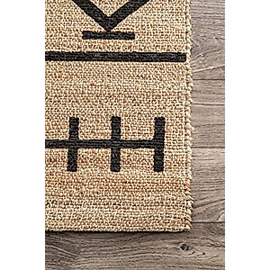 nuLOOM Hand Loomed Natural Fiber Barry Runner Rug, 2' 6" x 6', Natural