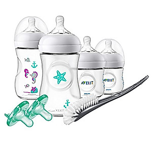 Philips Avent Natural Baby Bottle Gift Set Seahorse Design, SCD113/37