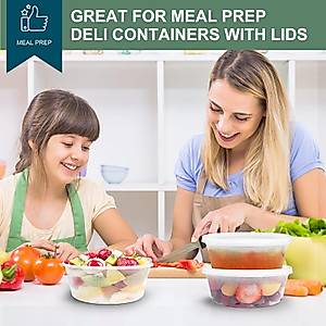 vivigu Deli Containers with Lids 8 oz [24 Set] - Food Storage Containers with Lids for meal prep, Soup Containers with Lids Freezer Safe, BPA Free | Portion Control | Leakproof…