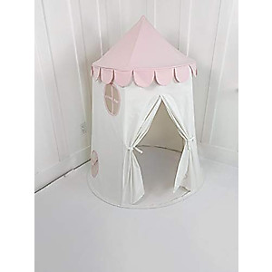 Domestic Objects | Castle Tower Play Tent | Kids Playhouse | Indoor Fort | Cotton Canvas | Premium Quality (42" Wide x 54" Tall) (Pink)