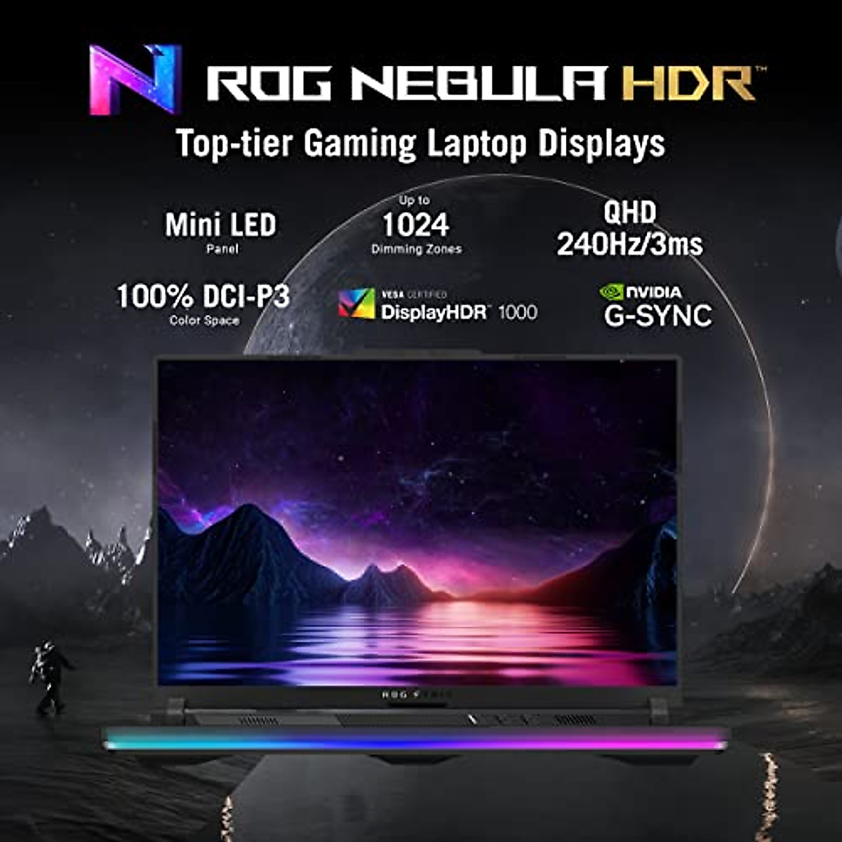ASUS ROG Strix Scar 16 (2023) Gaming Laptop, 16” Nebula HDR QHD 240Hz/3ms, 1100 nits, Mini LED, GeForce RTX 4090, Intel Core i9-13980HX, 32GB DDR5, 2TB PCIe, Wi-Fi 6E, Windows 11 Pro, G634JY-XS97