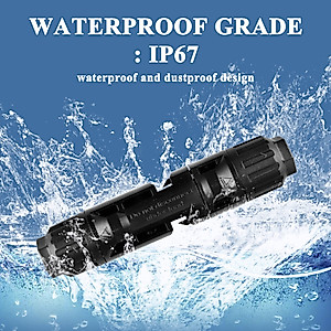 MUYI 42PCS Solar Panel Connector IP67 Waterproof Solar Connectors 1000V 30A Male/Female Plug with 2PCS Spanners (10 Pairs)