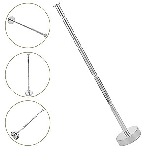 Angoily Wall Mount Clothes Bar Iron Pipe Hanger Holder Organizer Garment Holder Rack Spacer Saver for Home Bedroom Bathroom Silver