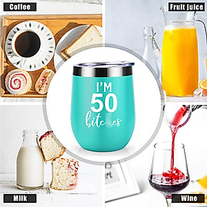 Coolife Wine Tumbler - Fiftieth Birthday Gifts for Women, Funny 50th Birthday Gifts for Women - Turning 50th Year Old Birthday Gifts Ideas for Women - Fifty Birthday Gifts, 50s Birthday Gift for Women