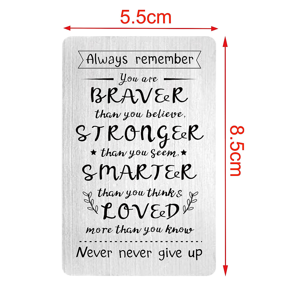 FINGERINSPIRE 3x2 Inch Wallet Insert Card for Son Daughter Friend Inspirational Gifts for Men Women Birthday Graduation Encouragement Gift for Teen Young Guys- Always Remember (Vertical)