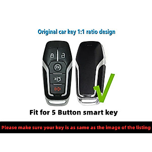 REPROTECTING Silicone Rubber Key Fob Cover Compatible with 2013-2018 Ford Edge Explorer F-150 F-250 Super Duty F-350 Super Duty Fusion Mustang Lincoln MKX M3N-A2C31243300