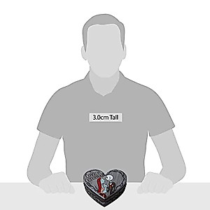 Enesco Disney Showcase Couture de Force The Nightmare Before Christmas Jack Skellington and Sally Jewerly Storage Trinket Box with Lid, 1.26 Inch, Multicolor