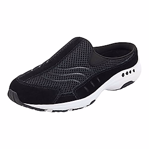 Easy Spirit womens Traveltime Mule, Traveltime Black Suede 960, 11 W