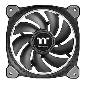 Thermaltake CL-F054-PL12SW-A Riing Plus 12 LED RGB Radiator Fan - Black (Pack of 5)
