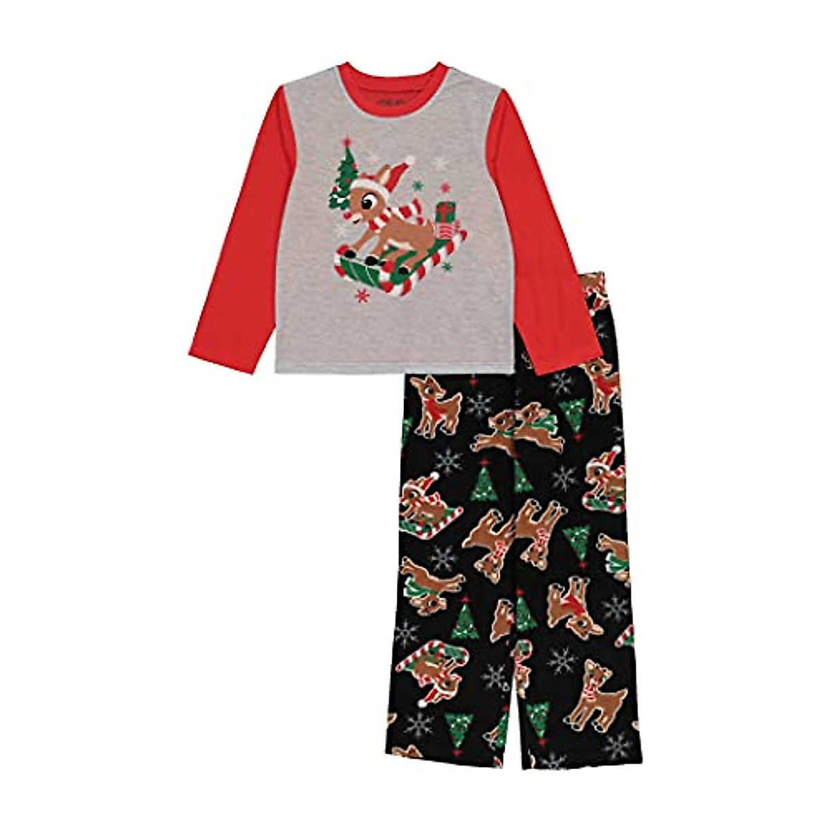 Rudolph the Red Nosed Reindeer unisex child Family Sleep Pajama Set, Fam_snow What Fun, Adult s - XXL US