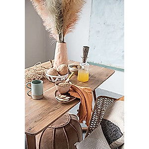 Creative Co-Op S/2 Stoneware Fruit w Reactive Glaze Basket, White, 2