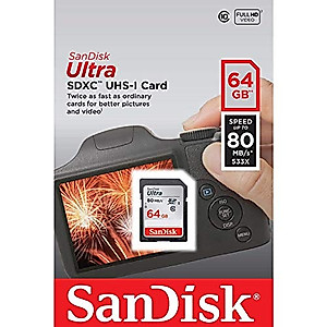 SanDisk Ultra 64GB Class 10 SDXC UHS-I Memory Card up to 80MB/s (SDSDUNC-064G-GN6IN)