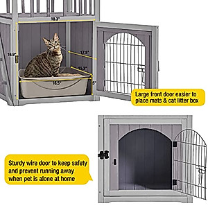Aivituvin Dog House Feral Cat House Outdoor and Indoor,Pet Houses with Stairs,2 Storys