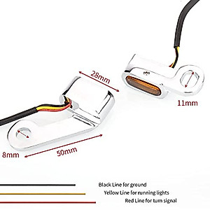 HAZAWA Led Motorcycle Turn Signals Switchback Mini Blinkers Handlebar Marker Light Compatible with Harley Sportster 1200 Iron 883 (Specific CH-Amber)