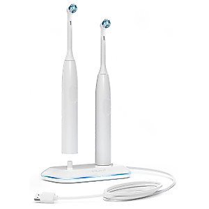 Galvanox 2-in-1 Dual Toothbrush Charger Compatible with Oral B Electric Toothbrushes, Replacement for 3757 - Works with Braun OralB Pro Advantage Smart Genius Vitality iO and Kids Models