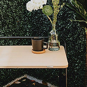 SOFSYS Modern Folding Desk for Small Space, Computer Gaming, Writing, Student and Home Office Organization, Industrial Metal Frame with Premium Desktop Surfaces, Oak/Black