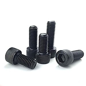 Screws M7 Allen Screws hex Socket Cap Screw Bolt Locking Nuts Hexagon Bolts 10-50mm Length Black - (Size: M7 x 10mm (5Pcs))
