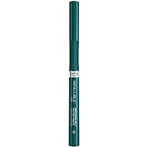L’Oréal Paris Cosmetics Makeup Infallible Grip Precision Felt Eyeliner, Smudge Resistant, Long Lasting Waterproof Eyeliner, Green, Green, 0.03 fl oz