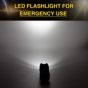 DARTMOOR Stun Gun Self Defense with 100lm Tactical Flashlight 120db Alarm Custom Holster & Ultra Powerful Rechargeable Phone Size for Men Women & Lanyard, Black